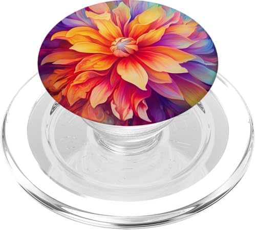 Amazon.com: Colorful Contemporary Flower Pattern PopSockets PopGrip for ...