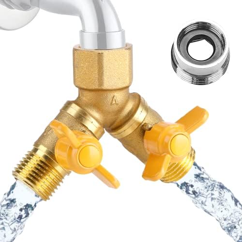 Amazon.com: Garden Hose Splitter, G1/2 Inch Faucet Splitter, Washing ...
