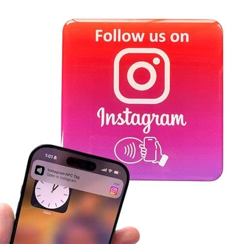 Amazon.com: Follow Us NFC Sticker – 10cm (4") Insta Tap Tag – Boost Engagement for Small ...