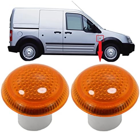 BIAREN 2x Side Marker Indicator Repeater Light Lamp Lens Amber For Ford ...