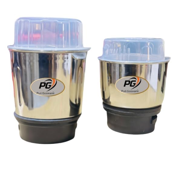 Puri Goswami Stainless Steel Combo Chutney Jar, Mixer Jar (250 Ml 400 ...