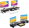 Amazon.com: ErgoFocus Dual Monitor Stand Riser, Large Wood Monitor ...
