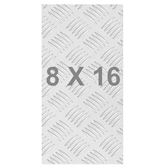Lswteiz Pure Aluminum Diamond Tread Sheet Metal Plate 8 x 16 x 0 ...