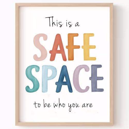 Amazon.com: This Is a Safe Space Print,Boho Classroom Decor,Therapy ...