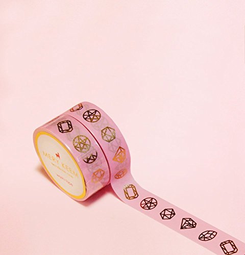 Amazon.com: Diamonds Shapes in Gold Foil Washi Tape for Planning ...