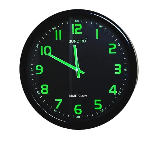 Buy Tiwari Trading co Radium Wall Clock | 32 cm Round Wall Clock with ...