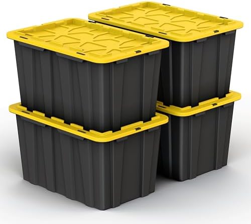 Amazon.com - Sterilite 38 Gal Industrial Tote, Stackable Storage Bin ...