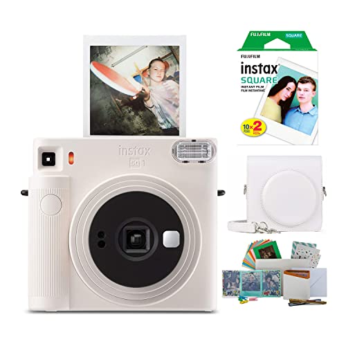 Fujifilm Instax Square SQ1 Instant Camera (White) Bundle with Matching ...