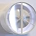 STERR White Extractor Fan Bathroom 100 mm with LED + TIMER Inline ...