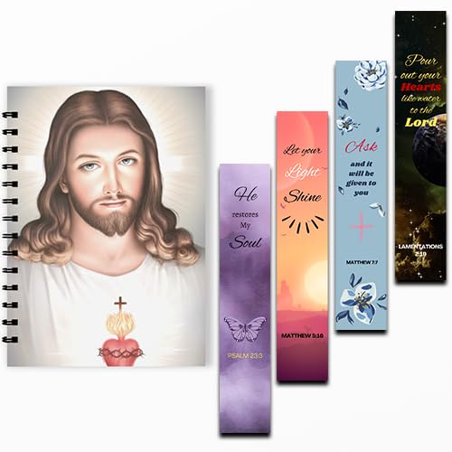 Jesus Notebook with bookmark Christ Diary Unruled - A5 Size - 8.5 x 5.5 ...