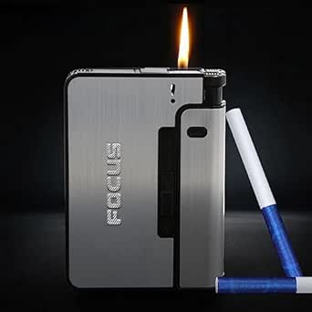 Focus Pioneer Cigarette Case with Portable Lighter I Automatic ...