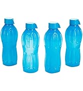 Signoraware Fliptop Aqua Plastic Bottle Set, Set of 5, 1 Litre, Blue ...