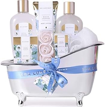 Spa Luxetique Spa Gift Set, Pamper Gift Sets for Women, 8pcs Jasmine ...