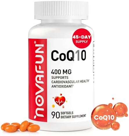 Amazon.com: Novafun CoQ10-400mg-Softgels with Coconut MCT Oil, High ...