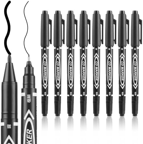 Amazon.com: Gjinxi Black Drawing Pens, 10 Pack Dual Tip Brush Pens for ...