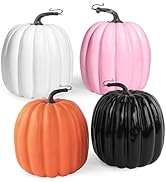 Amazon.com: Artmag 6 Inch Large Artificial Pink Pumpkins, 4PCS Faux ...