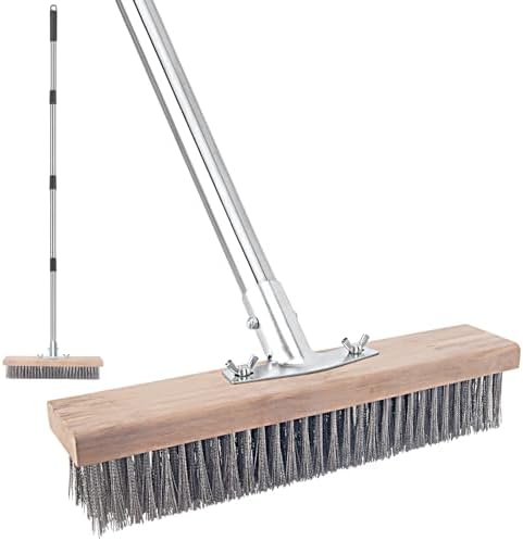 Amazon.com: YUJOIBAN Deck Scrub Brush with Long Handle, 60" Stainless ...