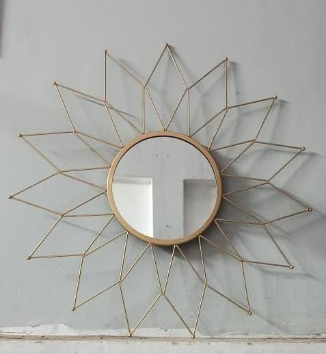 Buy HIFZA METALS Iron Decorative Mirror Wall Mounted Hanging Mirror ...