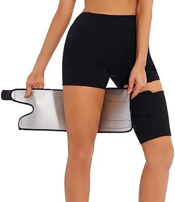 Amazon.com: NINGMI 2Pcs Thigh Leg Slimmer for Women & Men Workout Sweat ...