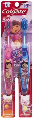 Amazon.com : Colgate Kids Twin Pack Toothbrush, Dora The Explorer ...