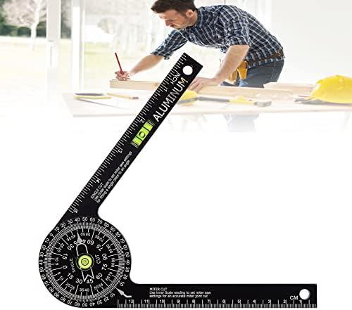 Miter Saw Protractor 7.3” Aluminum Protractor Angle Finder Gauge with ...