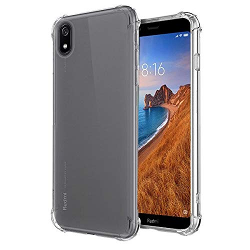 STWG Redmi 7A Dustproof 12D Transparent Bumper Corners Cover (Corner ...