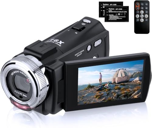 Amazon.com : Video Camera, Full HD 1080P 30MP Camcorder, Vlogging ...