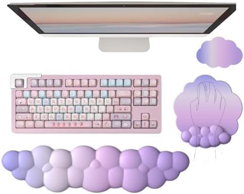 Amazon.com : Cloud Keyboard Wrist Rest Purple Mouse Pad with Wrist Rest ...
