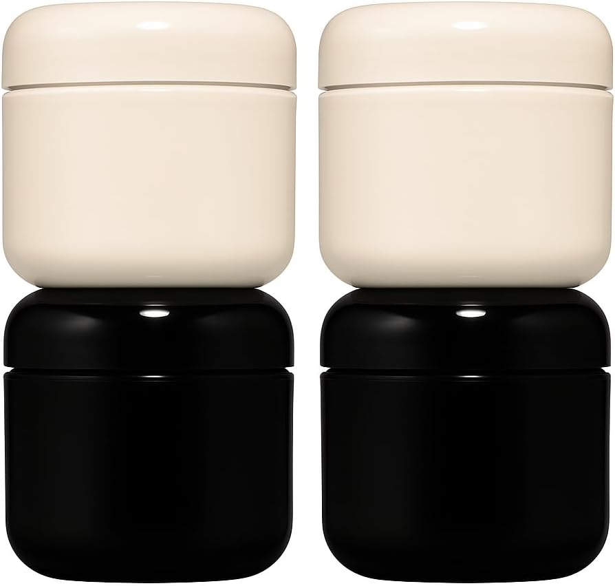 Amazon.com: Double Wall Dome Cosmetic Jars with Screw-On Lids, 2 oz ...