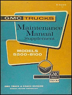 Amazon.com: 1962 GMC 5500-8100 Repair Shop Manual Original Supplement ...