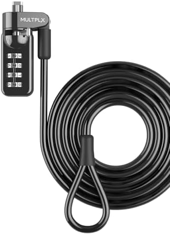 Multplx Combination Laptop Lock | Standard Size T-Bar Locking Mechanism ...