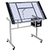 Amazon.com: ZenStyle Glass Top Drafting Table with Storage, Adjustable ...