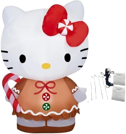Amazon.com: Gemmy Airblown Inflatable Hello Kitty 4.5 FT Outdoor Indoor ...
