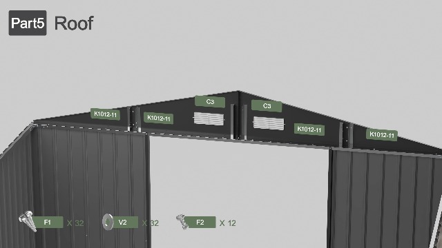 Watch GVDV 10x14 FT Outdoor Storage Shed Installation Instructions on ...