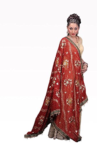 Buy Dulhan Choice Women's Darling Dupatta With Embroidery - Maroon at ...