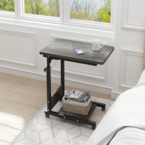 Amazon.com: Eocnrhe Adjustable Overbed Bedside Table, Hospital Bed ...