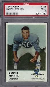 Amazon.com : Sports Memorabilia 1961 Fleer FB #175 Dennit Morris ...