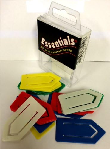 ESSENTIALS: 20 Giant Plastic Paper Clips - Assorted Colours : Amazon.co ...