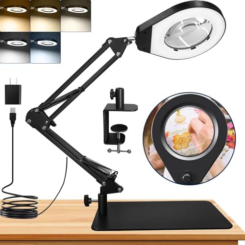 Amazon.com: Beyamz 2 in 1 Magnifying Glass with Light and Stand & Clamp ...