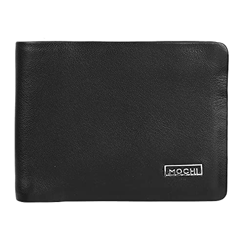 Mochi Black Leather Men's Wallet (21-6607-11-10-BLACK) : Amazon.in ...