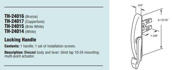 Truth TH 24014 Maxim Locking Handle, White (Single Pack) - Window ...