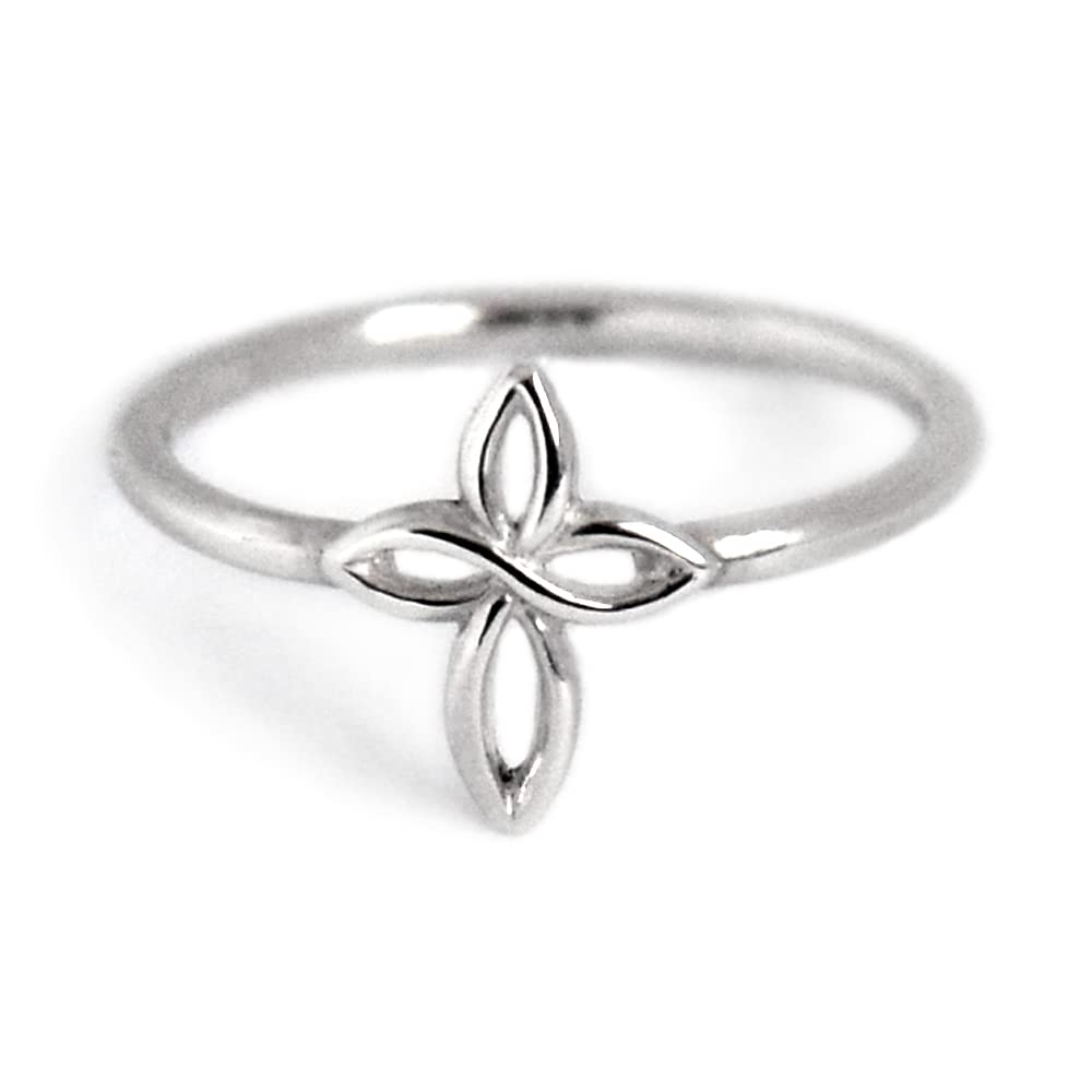 Amazon.com: Silver infinity cross ring, Infinity Celtic Cross Ring ...