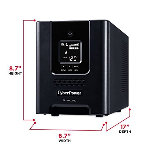 CyberPower Smart App Sinewave UPS System, 2070VA/1980W, 8 Outlets, AVR ...