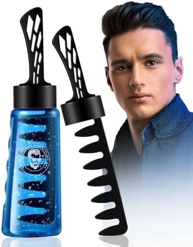 Amazon.com : GEUUFEA Men Hair Styling Gel with Comb, 2-in-1 Hair Wax ...