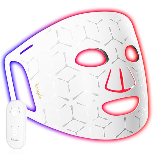 KINGDO Red Light Therapy for Face, Cordless Near-Infrared 850nm ...