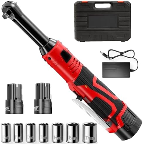 3/8" Extended Cordless Ratchet Wrench, 60N.m Electric Ratchet Driver ...