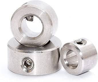 Set of 2 adjustment rings DIN 705 A20 with grub screw DIN 914 made of ...