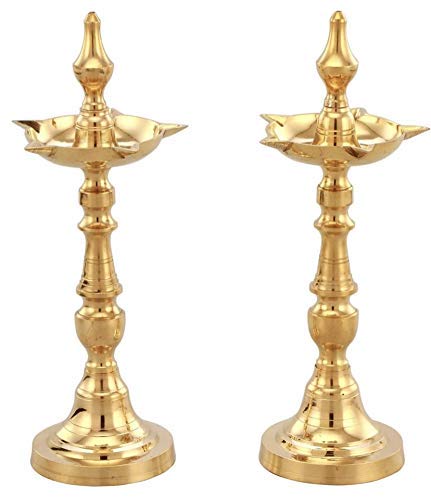Buy Brass Gallery Brass Fancy Kashi Samayi Diya (Gold) Online at Low ...