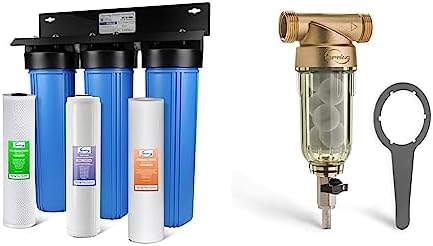 iSpring Whole House Water Filter System w/Sediment, Polyphosphate Anti ...