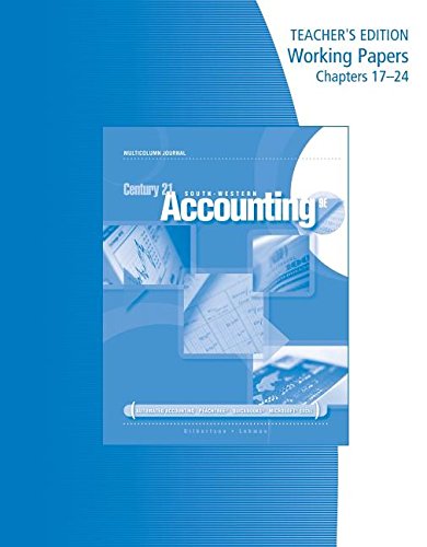 Buy Teacher's Edition Working Papers, Chapters 17-24 for Gilbertson ...